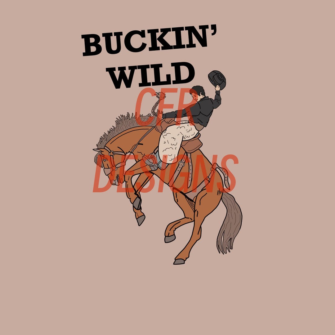 Buckin Wild Cowboy PNG - Etsy