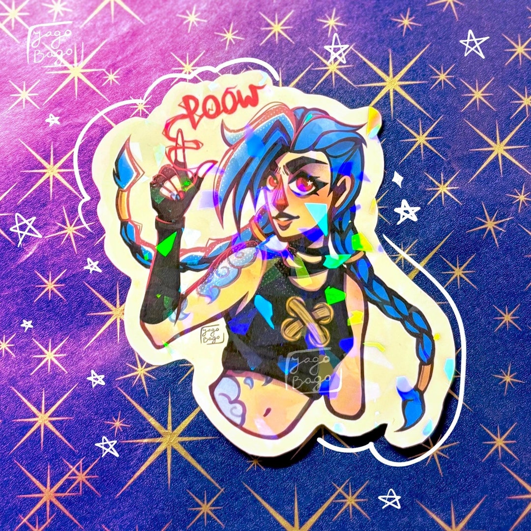 Jinx Sticker Arcane Inspired Handmade Vinyl Holographic Stickers With ...