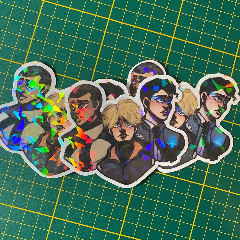 Detroit: Become Human Sticker Connor Markus Kara Vinyl Holographic ...