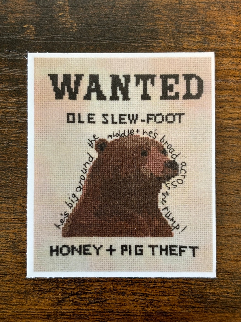 Ole Slewfoot Bear Wanted Poster Sticker | Billy Strings - Etsy