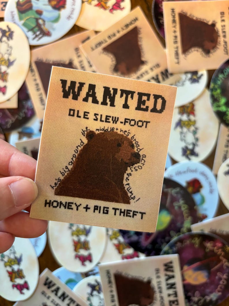 Ole Slewfoot Bear Wanted Poster Sticker | Billy Strings - Etsy