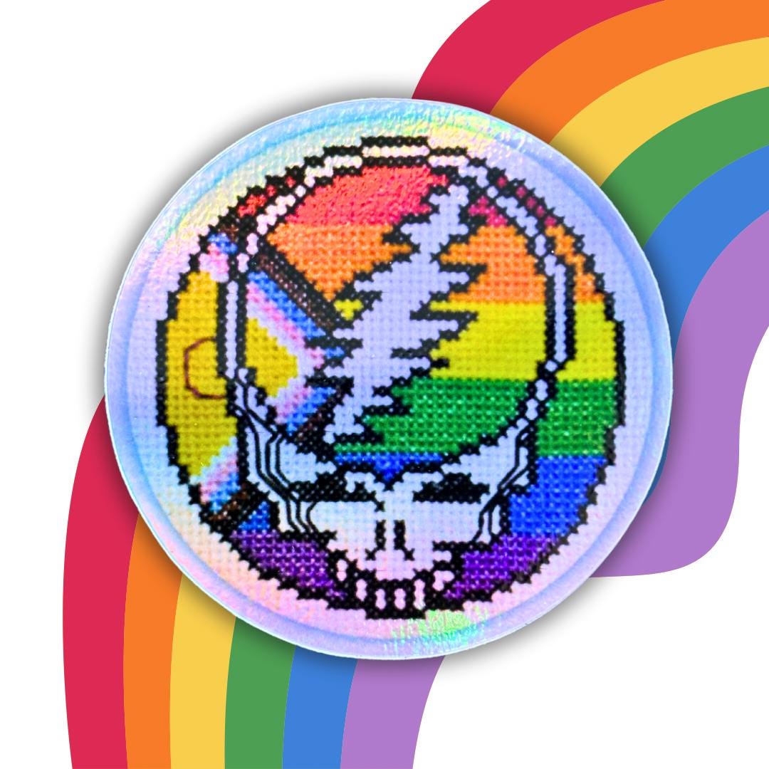Grateful Dead Pride Stealie Sticker - Etsy