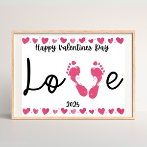 LOVE Footprint Art Keepsake - Etsy