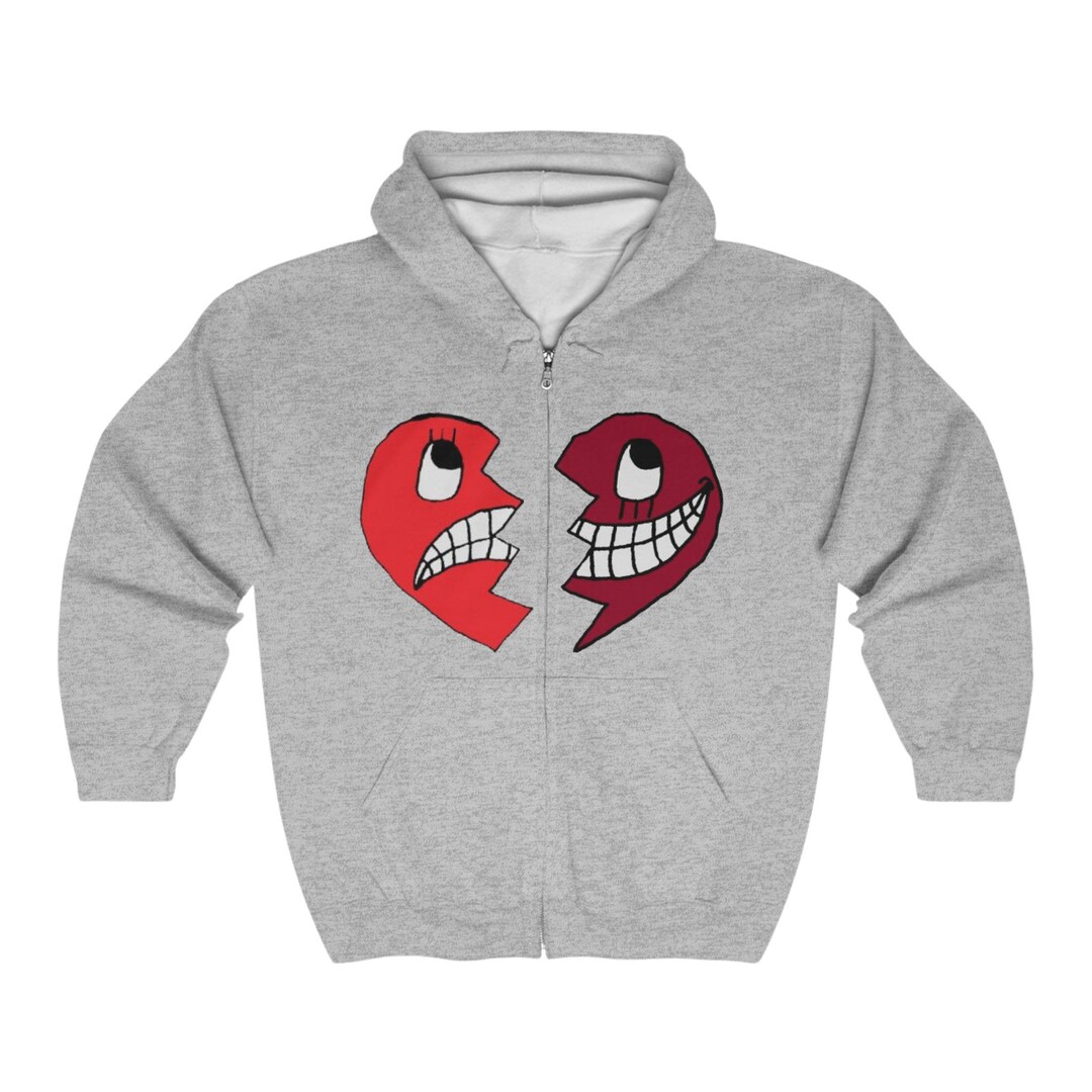 Sappy Smile Sweatshirt Heart Design - Etsy
