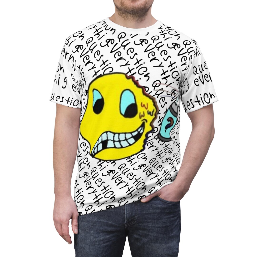 Sappy Smile Indie Artist Tee Duel Emotion Smiley Face Design - Etsy