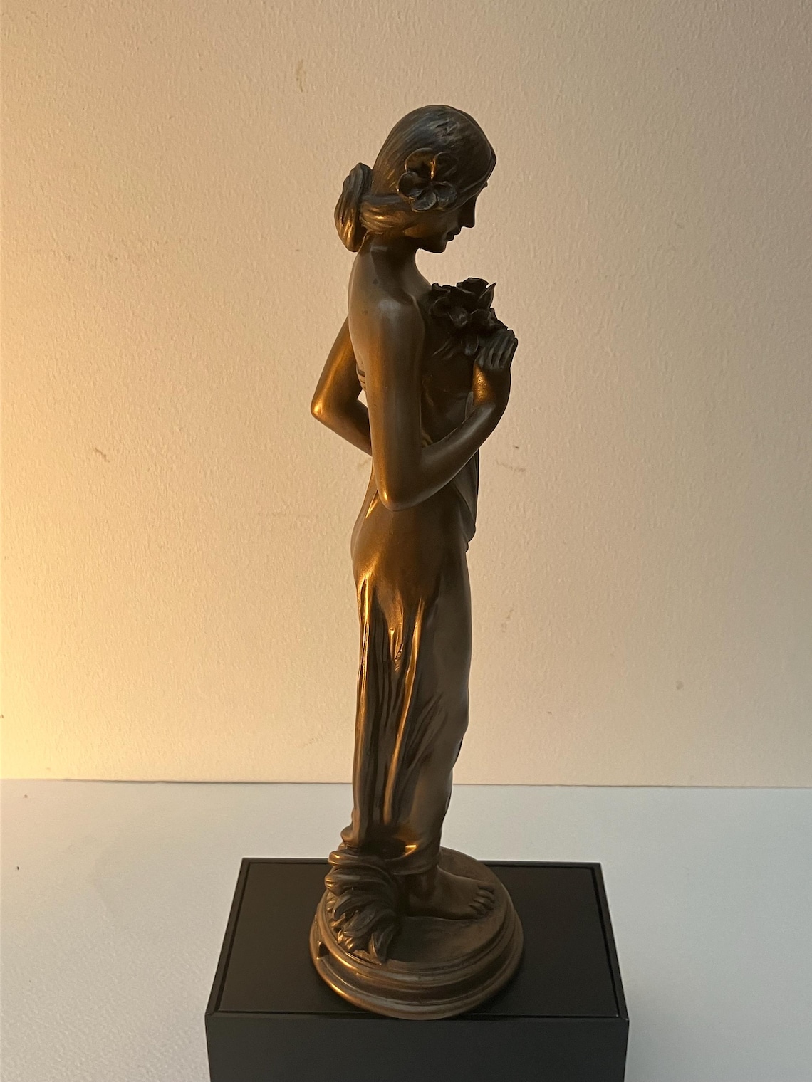 Art Nouveau Deco Sculpture Signed J Tupton not Bronze - Etsy UK