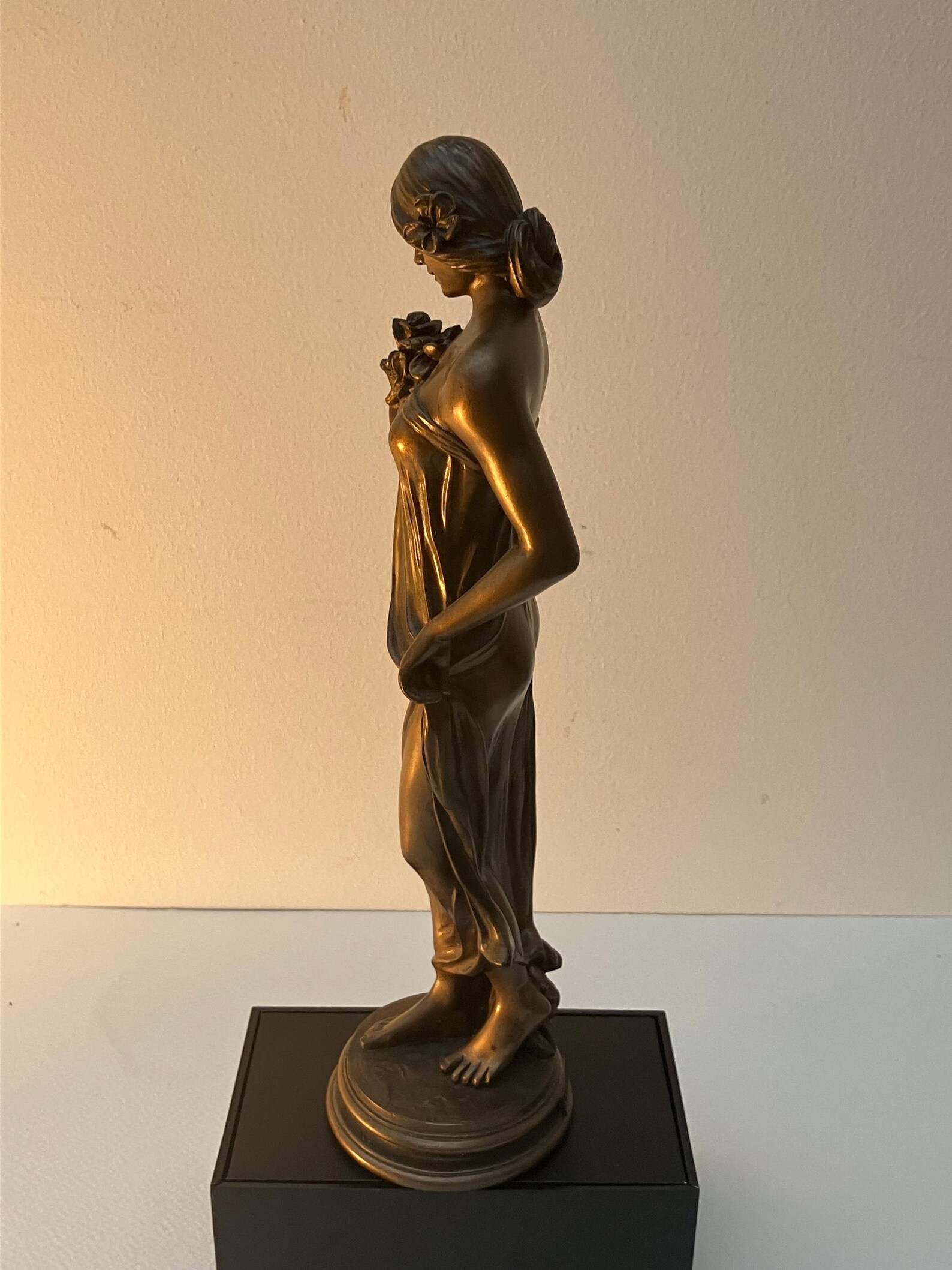 Art Nouveau Deco Sculpture Signed J Tupton not Bronze - Etsy UK
