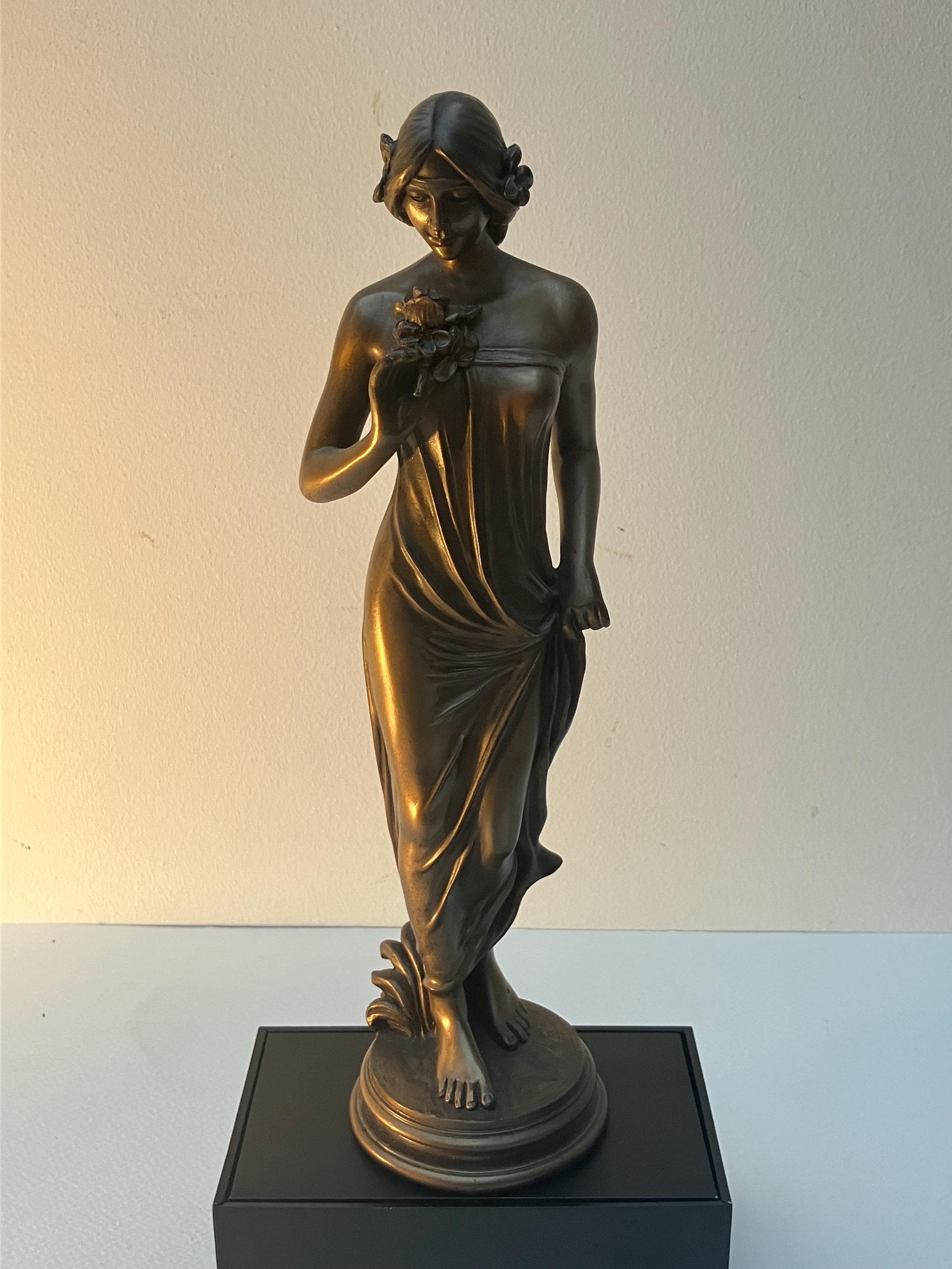 Art Nouveau Deco Sculpture Signed J Tupton not Bronze - Etsy UK