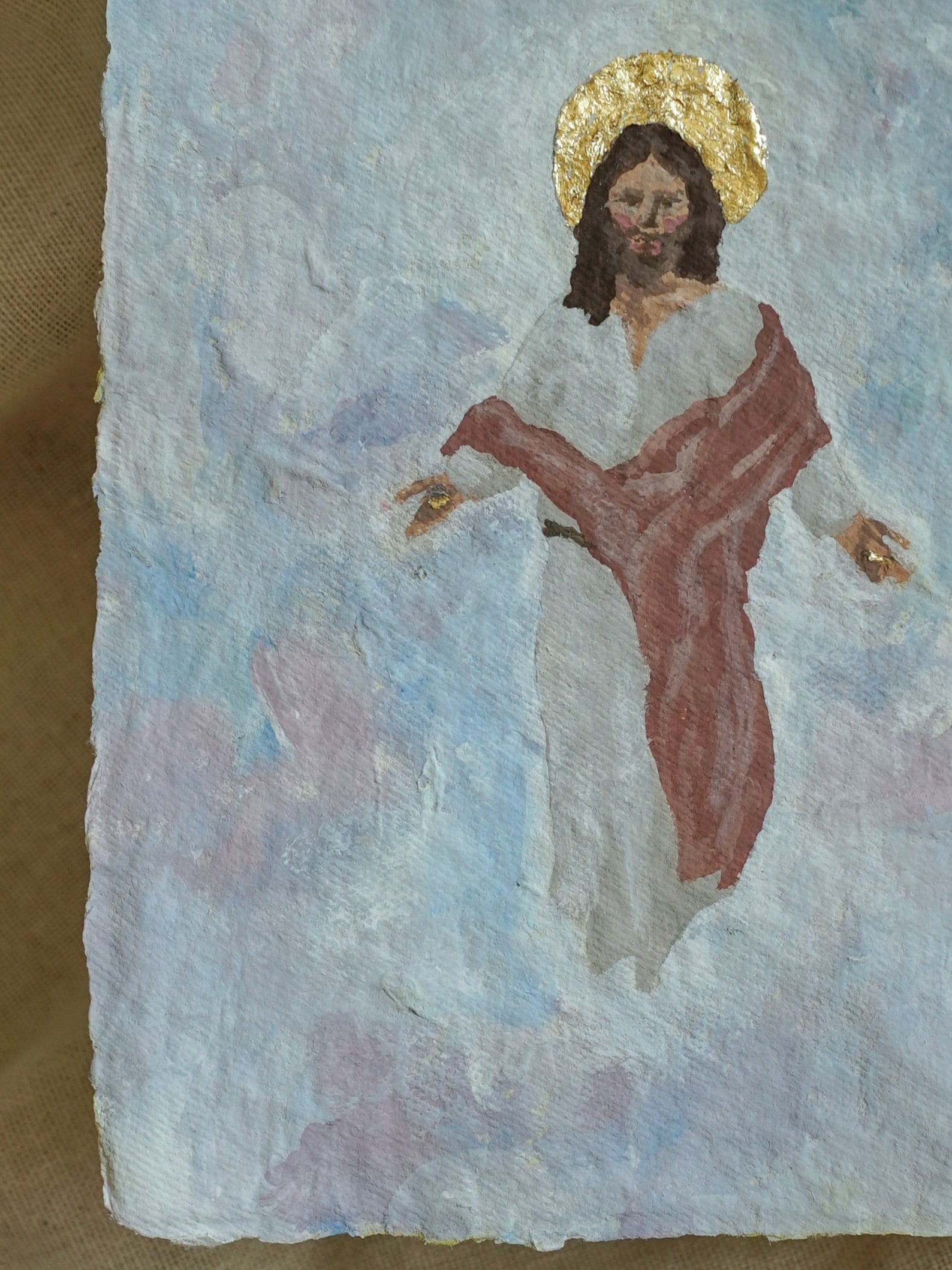 Jesus Christ Original Painting "resurrected Heavens I" Christmas Easter ...
