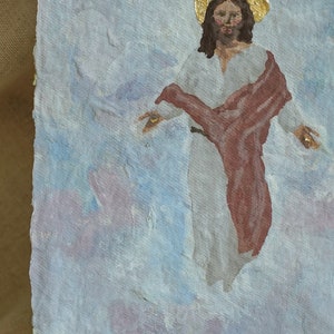 Jesus Christ Original Painting "resurrected Heavens I" Christmas Easter ...