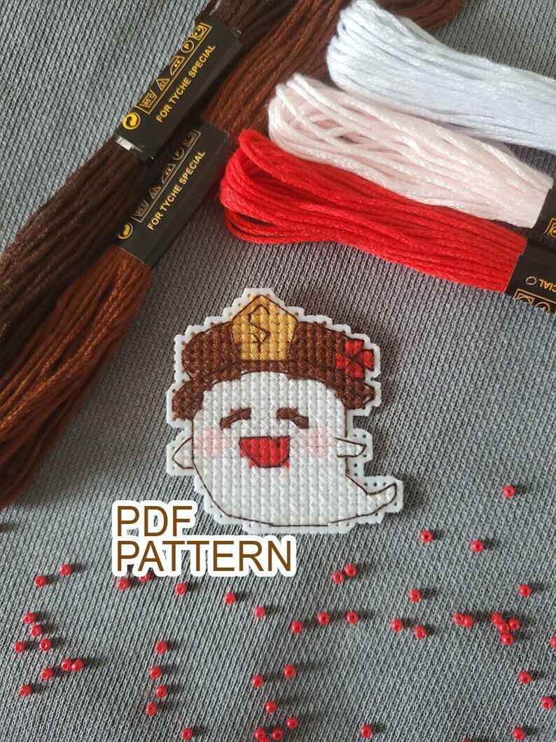 Hu Tao Ghost Genshin Impact PDF Pattern Cross Stitch DMC - Etsy Australia