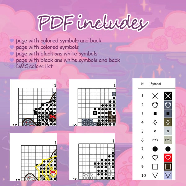 Arlecchino Cat Genshin Impact PDF Pattern Cross Stitch DMC - Etsy