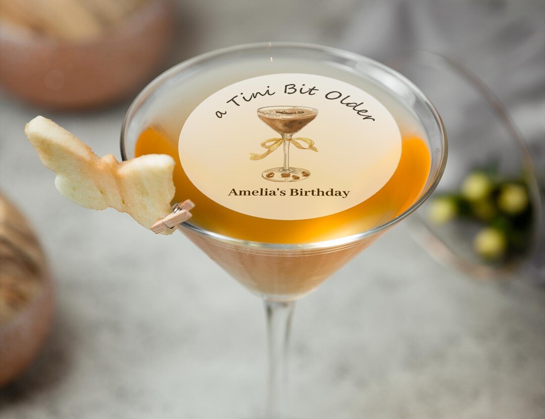 A Tini Bit Older Edible Cocktail Toppers Birthday Drink Topper Espresso ...