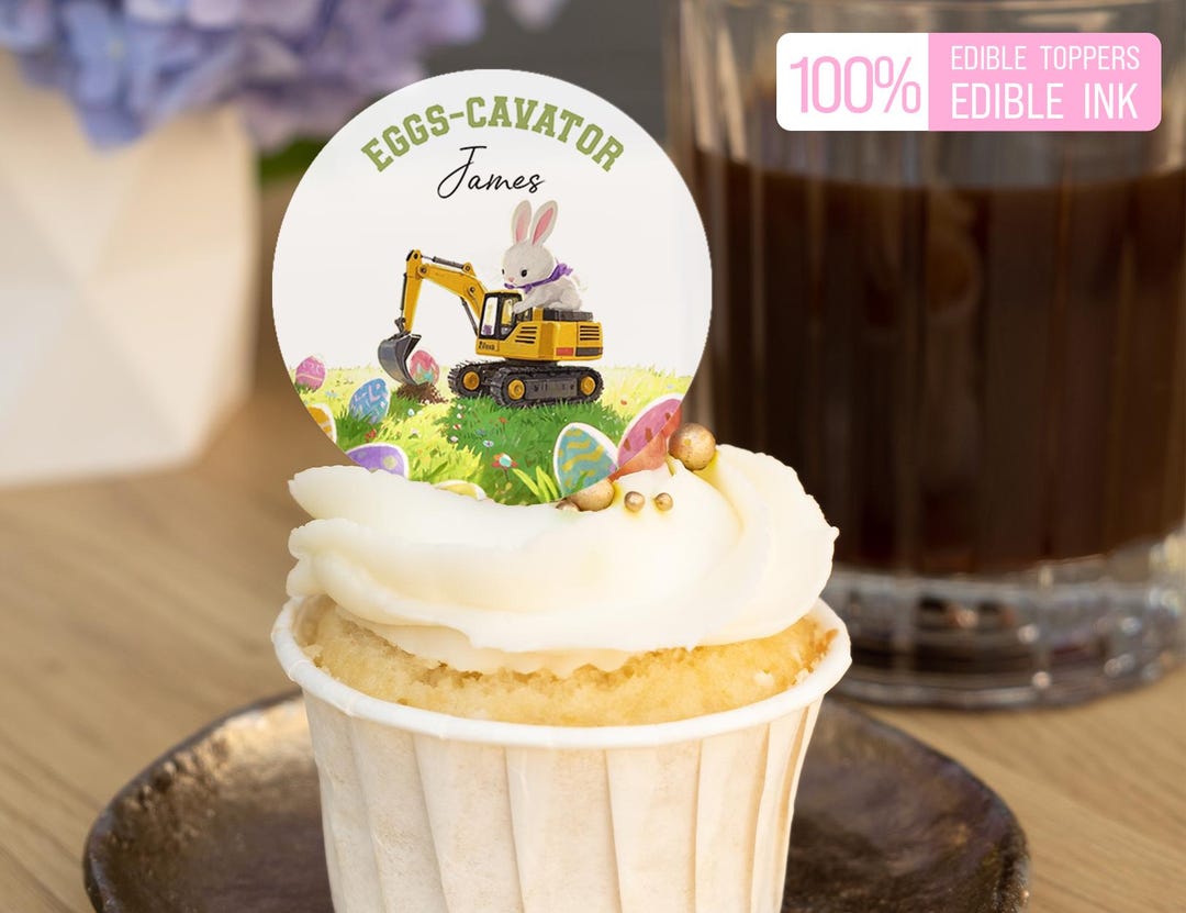 Easter Edible Cupcake Toppers/easter Egg Cake Toppers/holiday Party ...