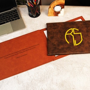 Engraved Leather Certificate Holder, Personalized Diploma Folder ...