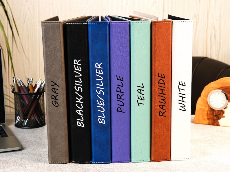 Business 3 Ring Binder, Custom Binder Cover, Company Logo Engraved ...