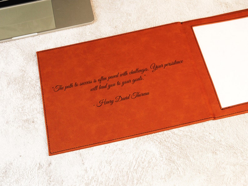 Engraved Leather Certificate Holder, Personalized Diploma Folder ...