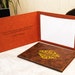 Engraved Leather Certificate Holder, Personalized Diploma Folder ...