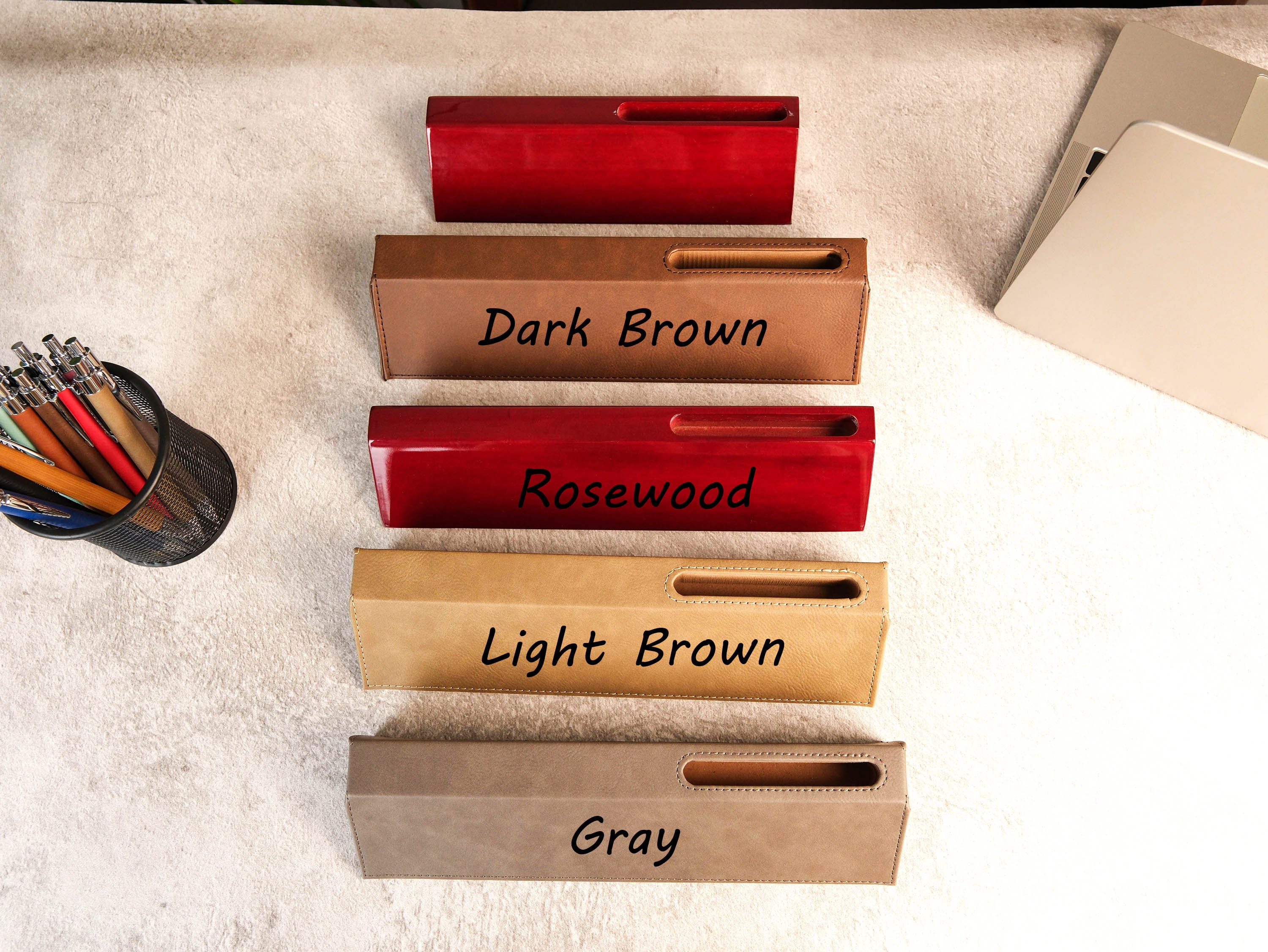 Personalized Desk Wedge, Company Logo Engraved Desk Plate, Office Gift ...