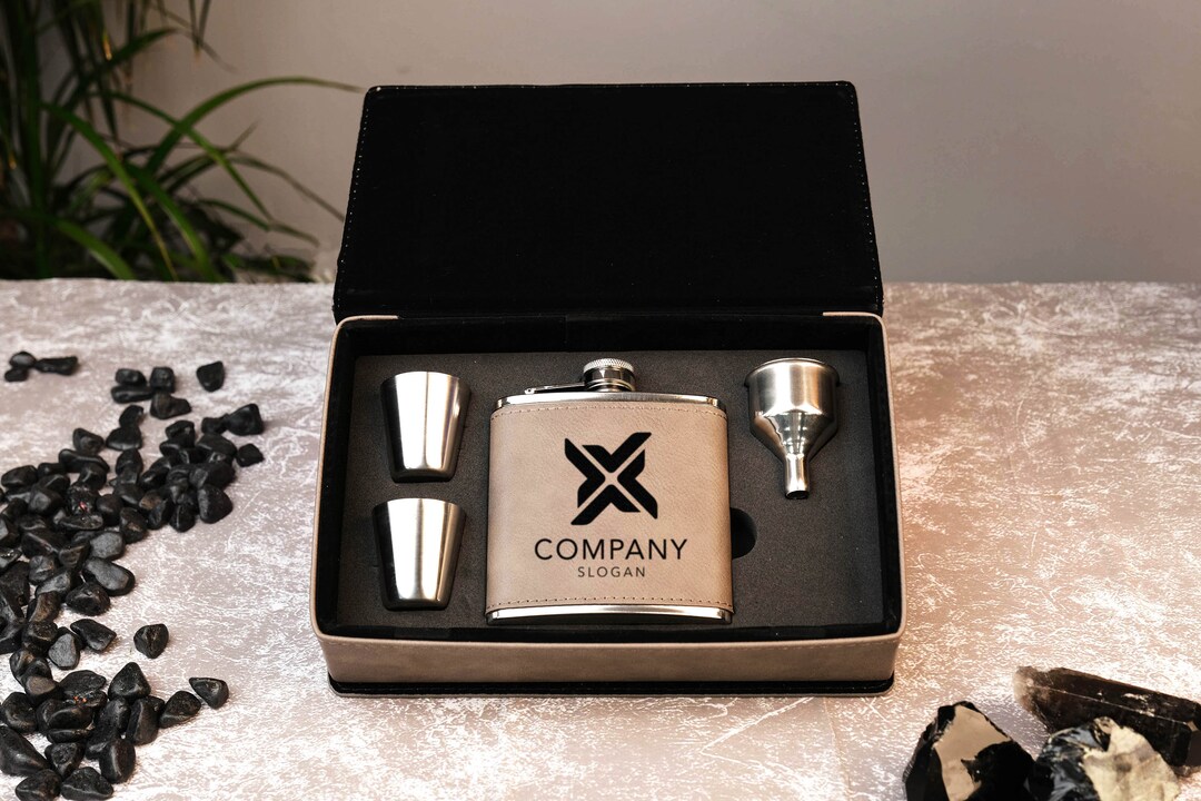Custom Business Flask Gift Set, Office Gift, Steel Flask, Corporate ...