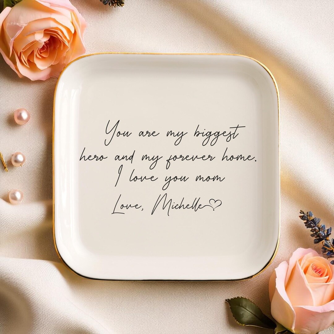 Personalized Mom Trinket Dish, You Are My Biggest Hero Jewelry Dish ...