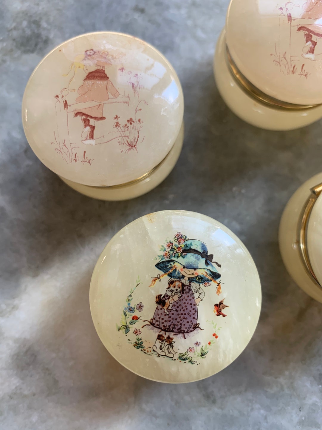 Italian Alabaster Trinket Boxes - Etsy