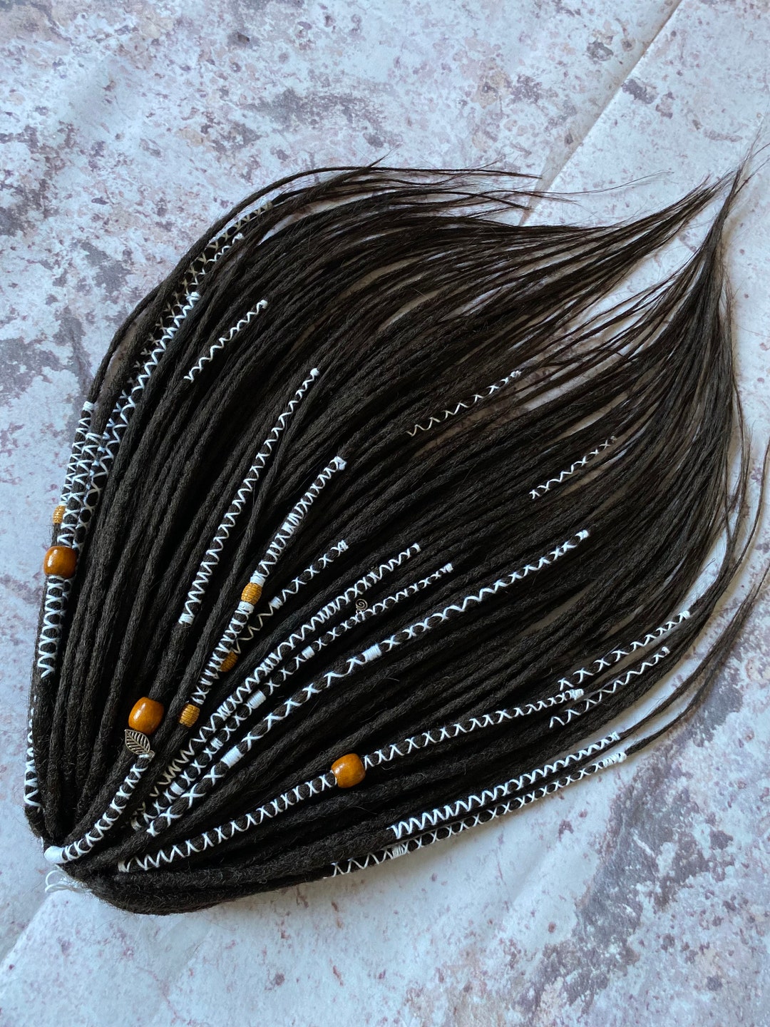 Crocheted Set of Dreads in Deep Brown Shade. - Etsy