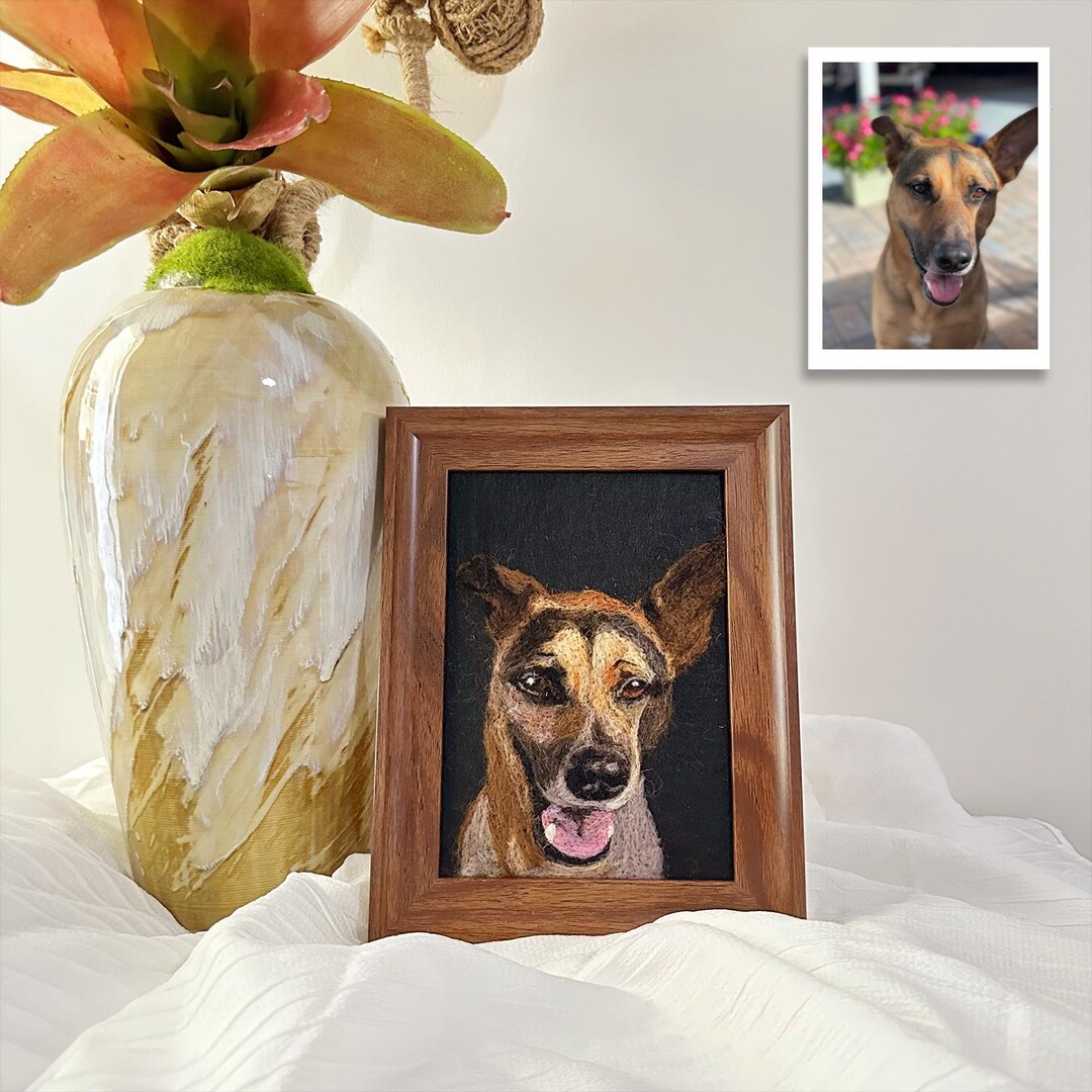 Handmade Pinprick Pet Portrait Based on Photo-pet Memorial Frame, Pet ...