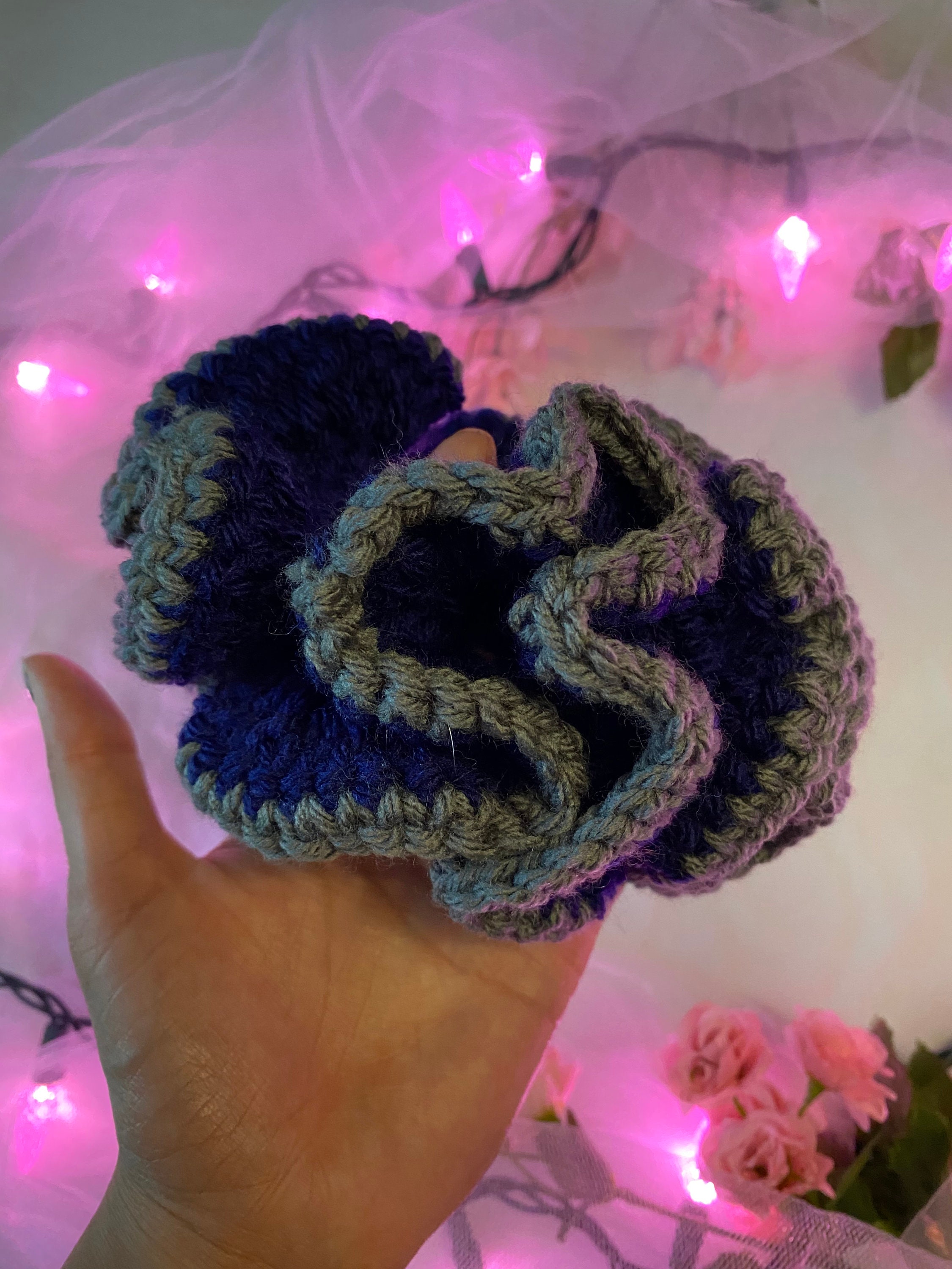 Large Crochet Scrunchie With Border - Etsy