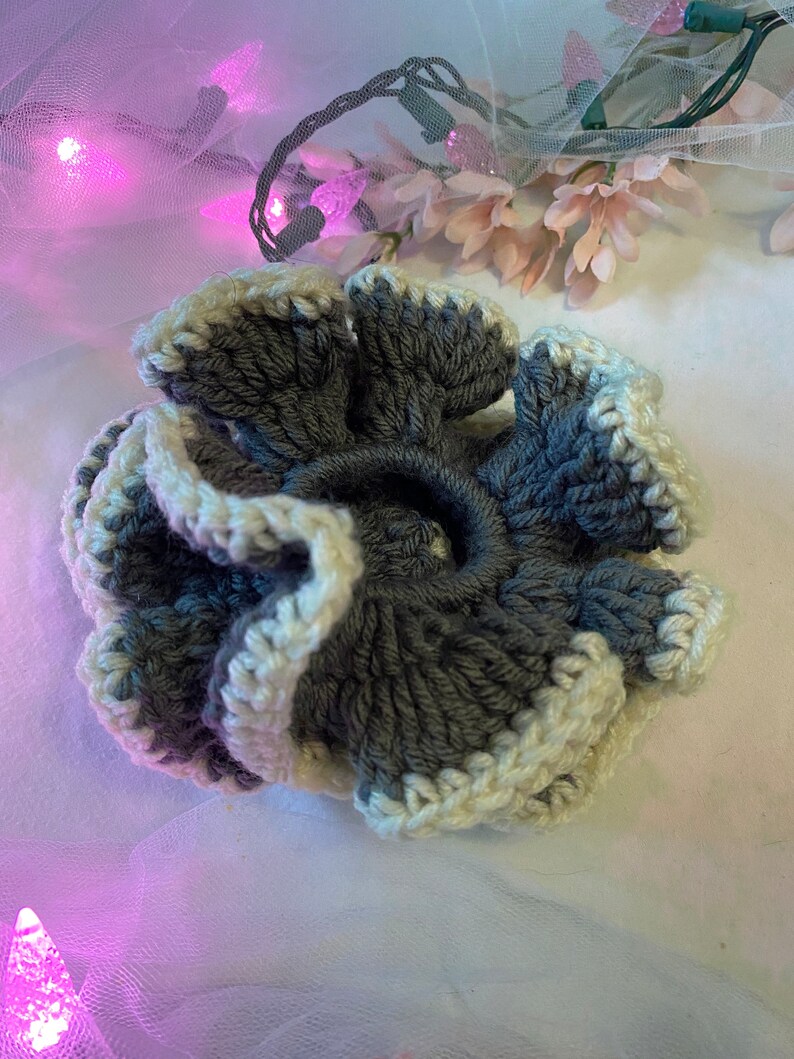 Large Crochet Scrunchie With Border - Etsy