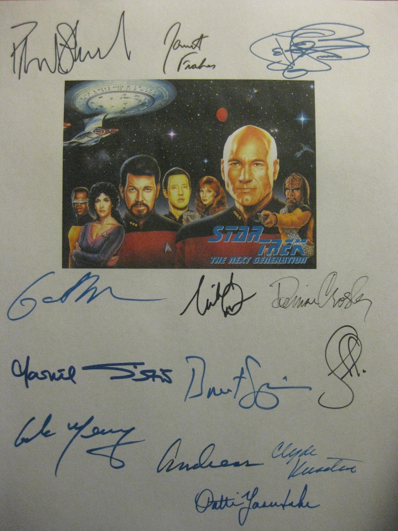 Star Trek Next Generation Finale Signed TV Script Screenplay Autograph ...