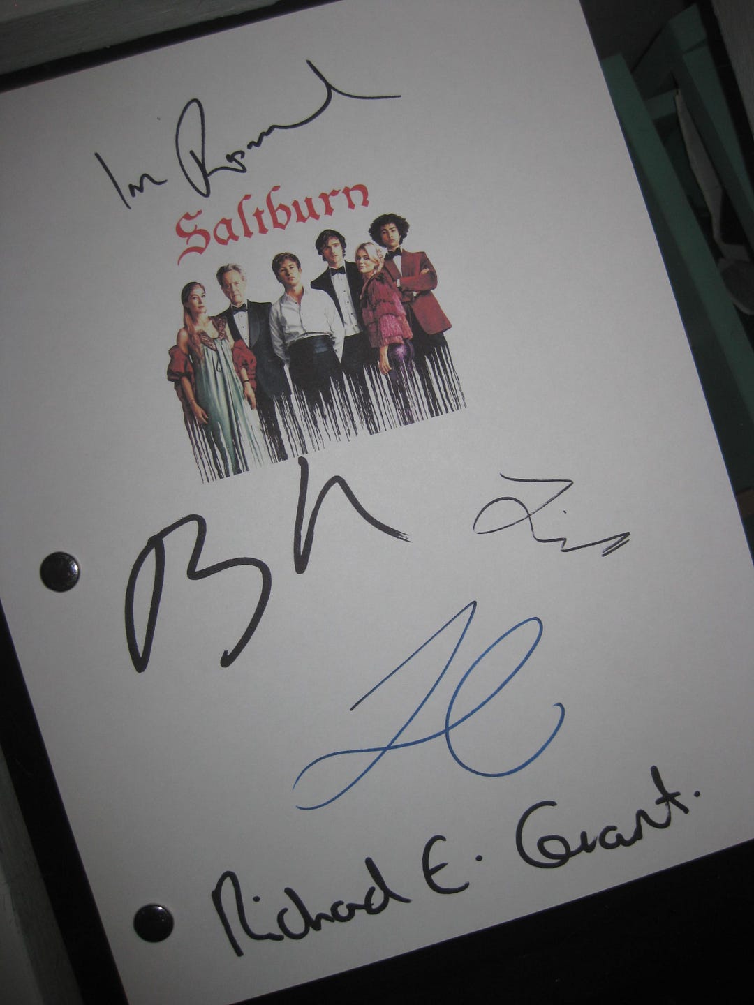 Saltburn Signed Movie Film Script Screenplay X5 Autograph Barry Keoghan ...
