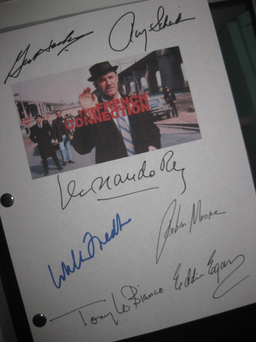 The French Connection Signed Movie Film Script Screenplay X7 Autographs Gene Hackman Roy ...