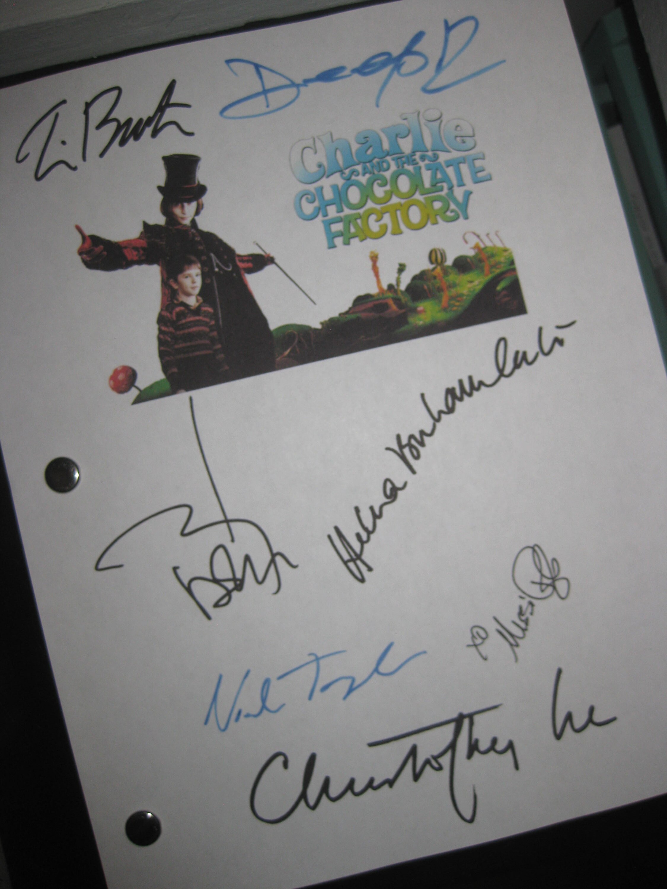 Charlie and the Chocolate Factory Signed Movie Film Script Screenplay ...