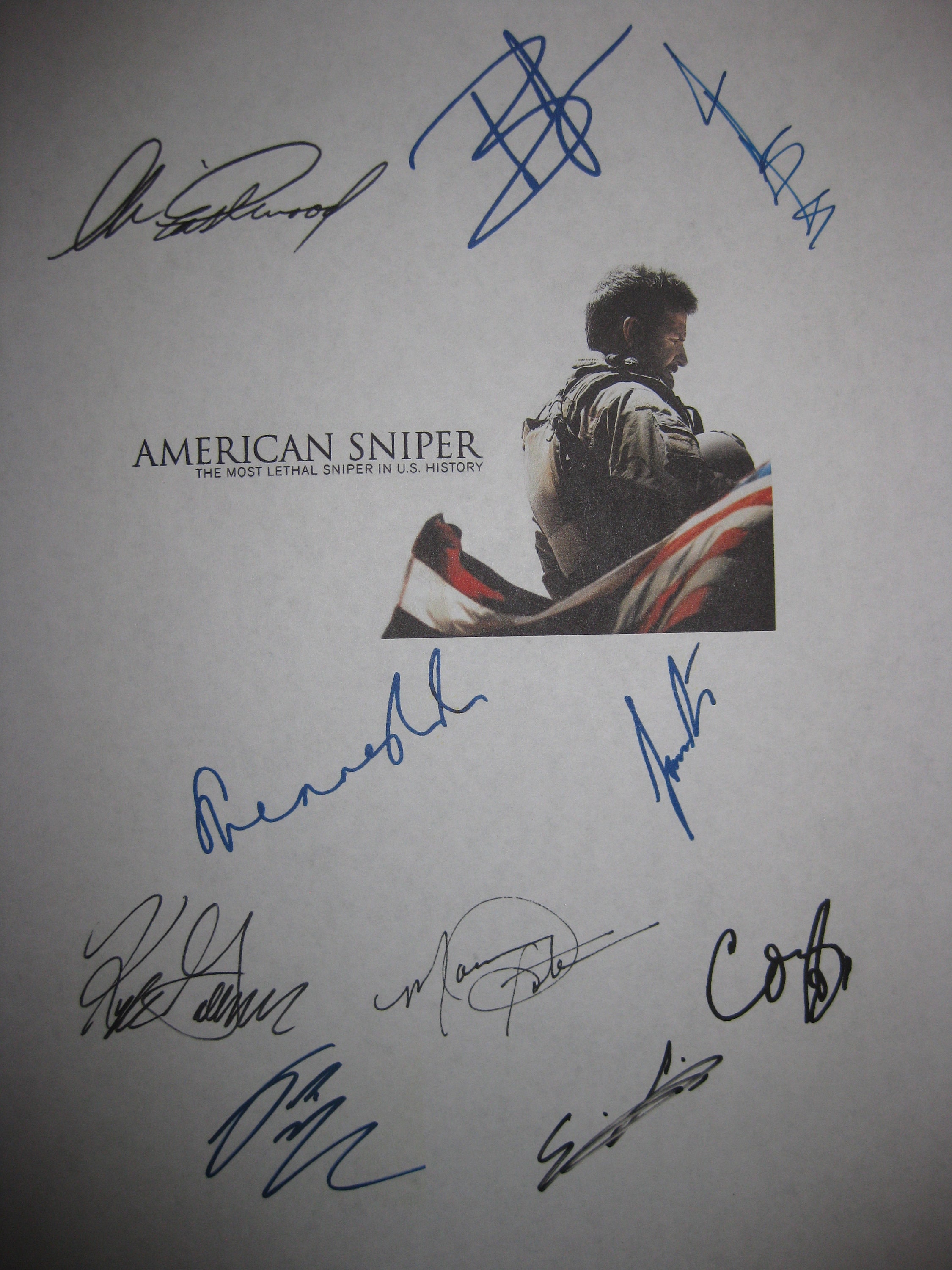 American Sniper Signed Film Movie Screenplay Script X10 Autographs ...