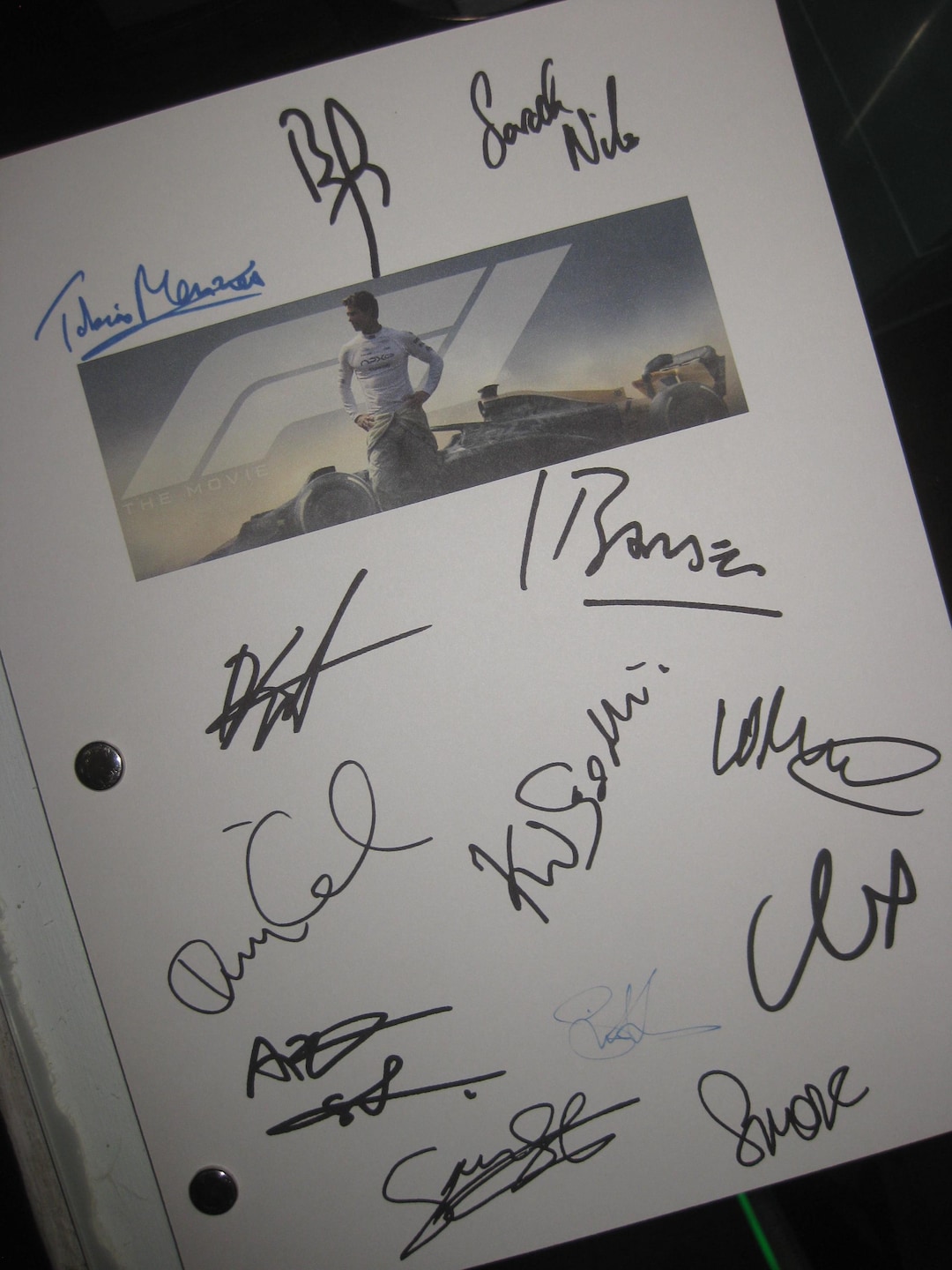 F1: the Movie Signed Film Script Screenplay X13 Autographs Brad Pitt ...