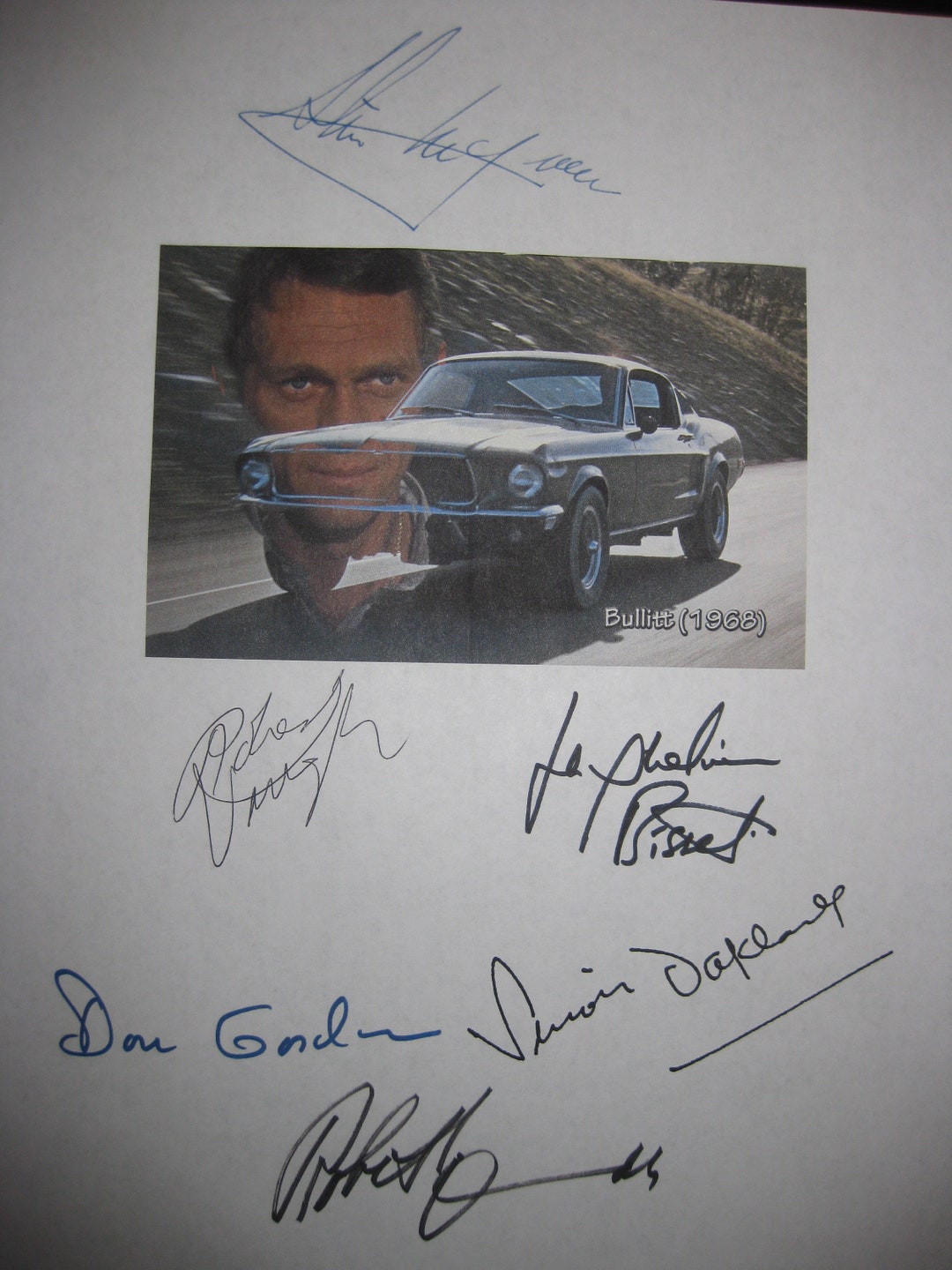 Bullitt Signed Film Movie Screenplay Script Autographs X6 Steve Mcqueen ...