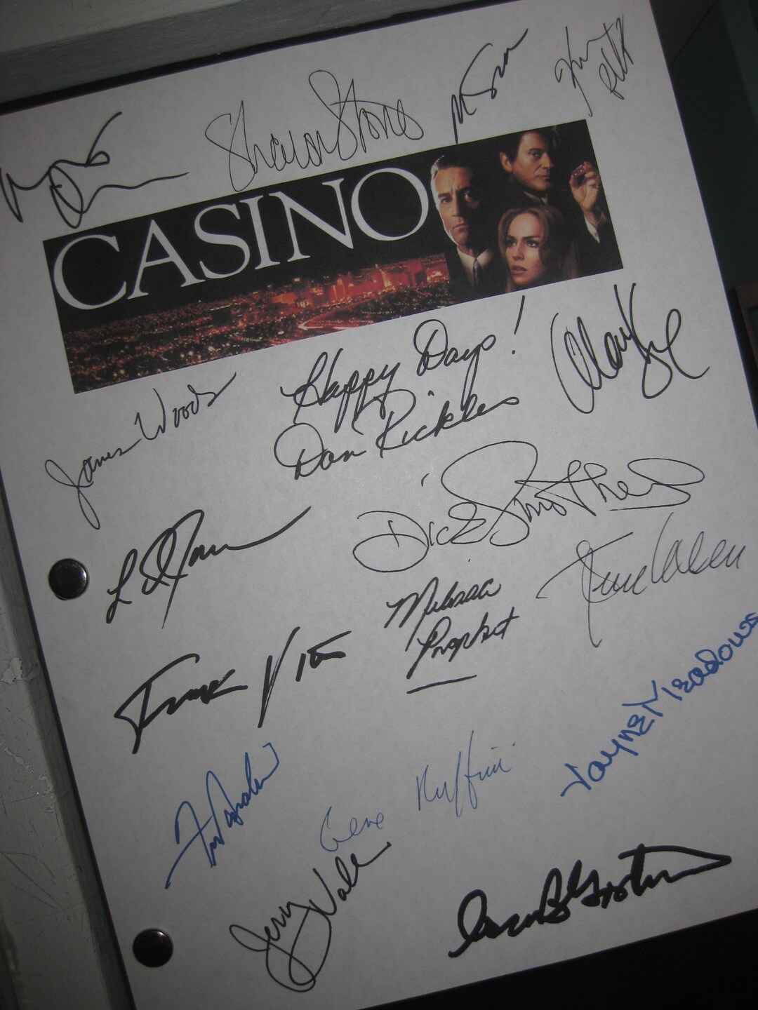 Casino Signed Film Movie Script Screenplay X17 Autographs Martin ...