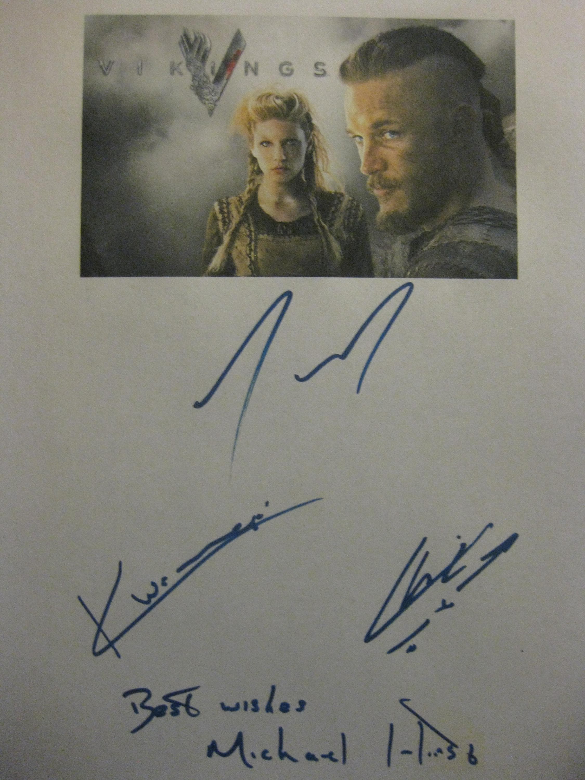 Vikings Signed TV Pilot Script Screenplay Autograph X4 Travis Fimmel Katheryn Winnick Clive ...
