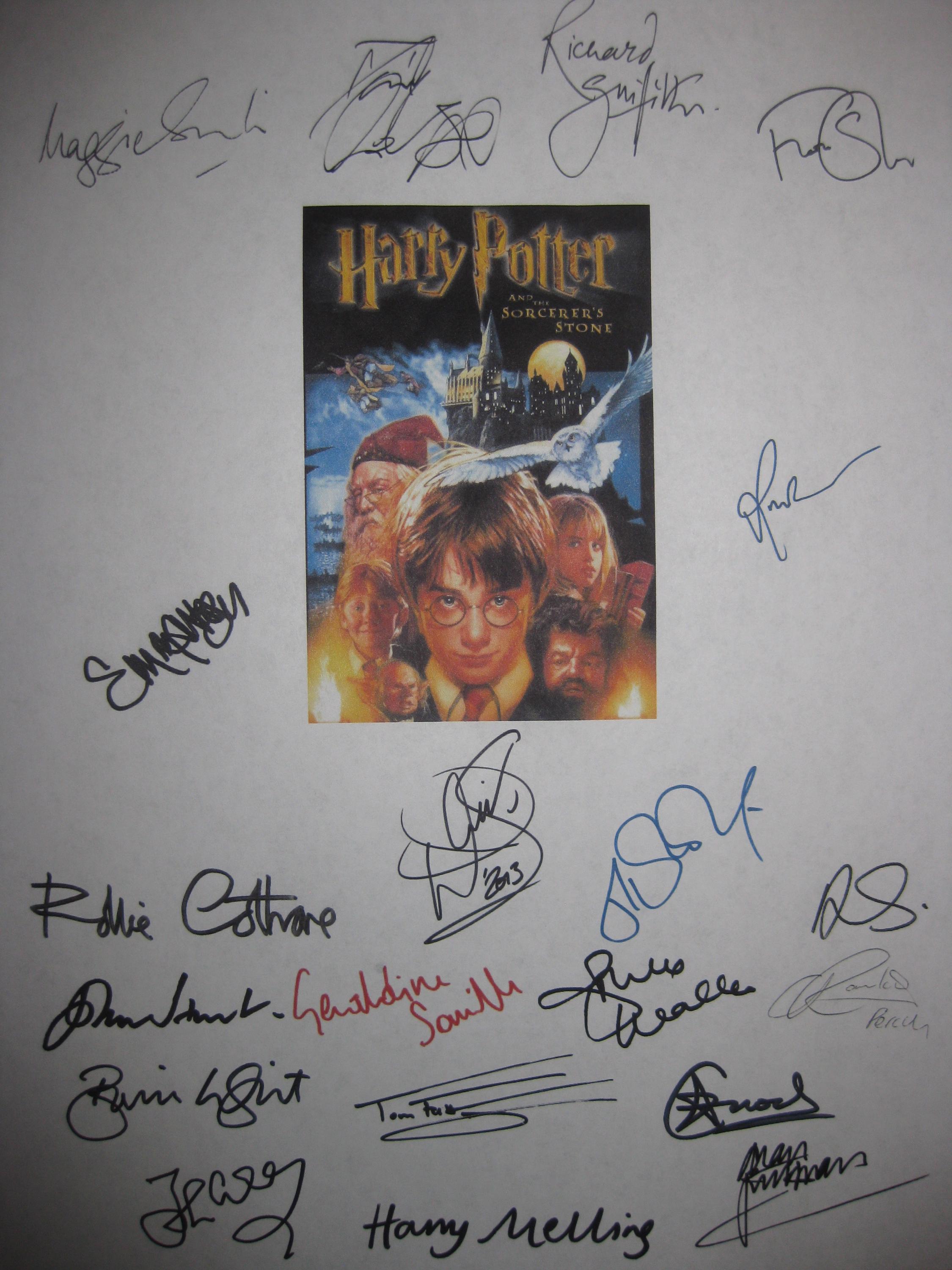 Harry Potter Sorcerer's Stone Signed Movie Film Script Screenplay X20 ...
