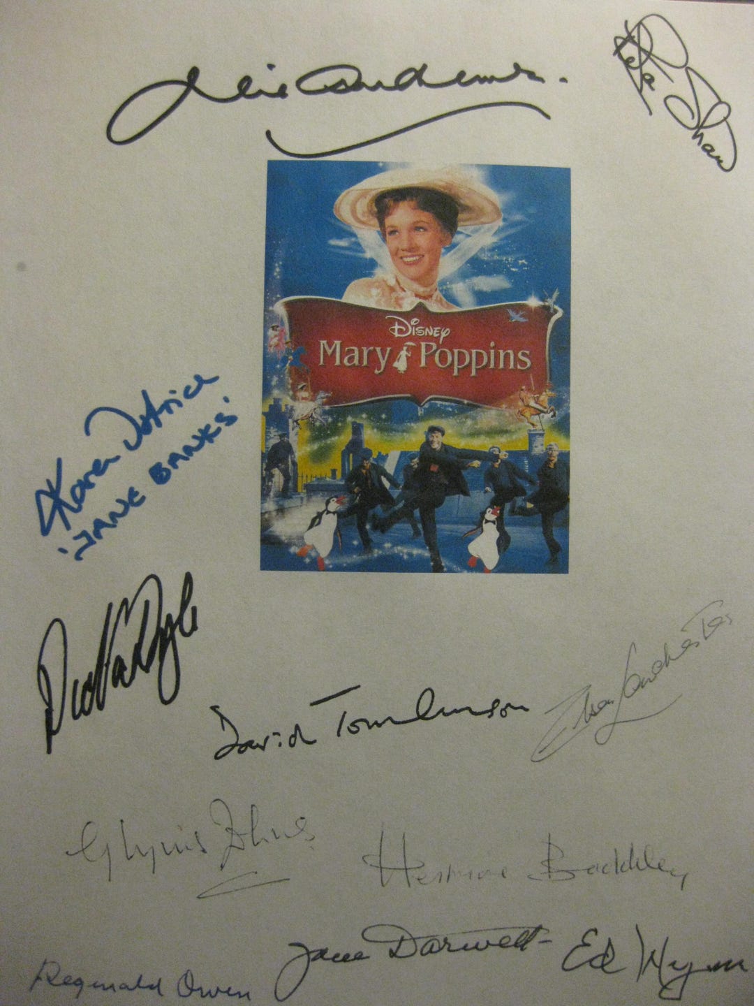 Mary Poppins Signed Movie Film Script Screenplay X11 Autograph ...