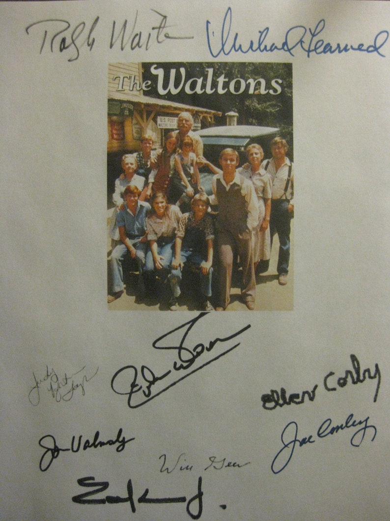 The Waltons Signed TV Script Screenplay X9 Autograph Richard Thomas ...