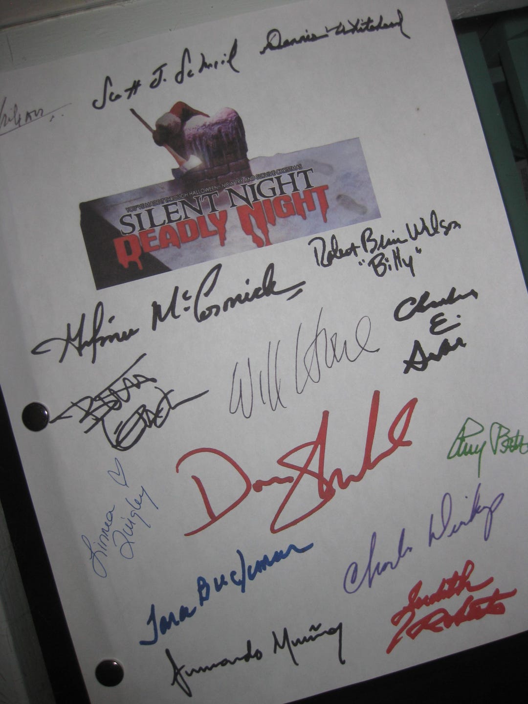 Silent Night Deadly Night Signed Film Movie Script Screenplay X15 ...