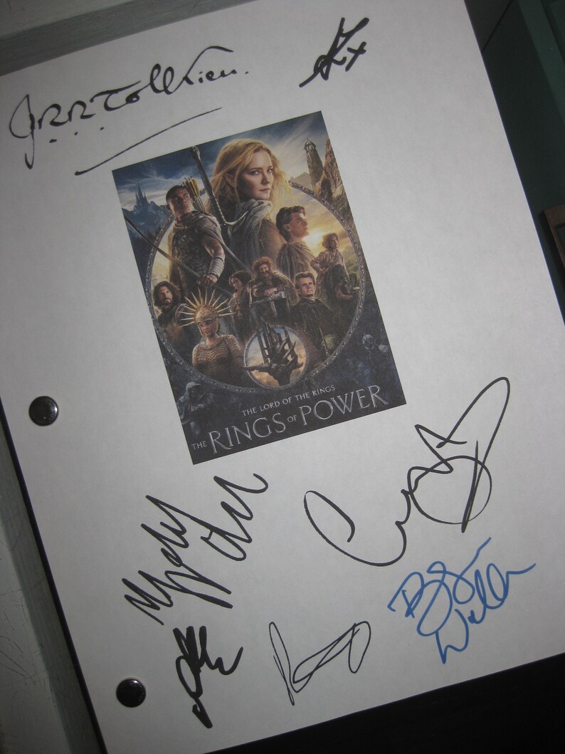 The Lord of the Rings: the Rings of Power Signed TV Pilot Script ...