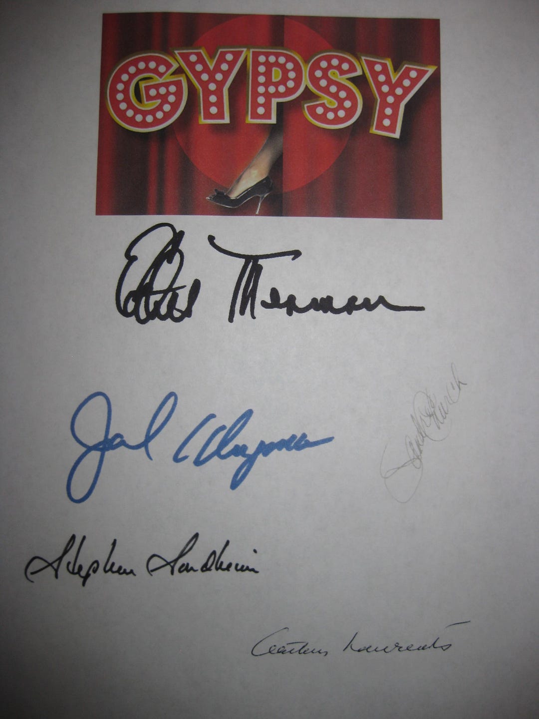 Gypsy 1959 Broadway Musical Signed Script Screenplay X5 Autograph Ethel ...