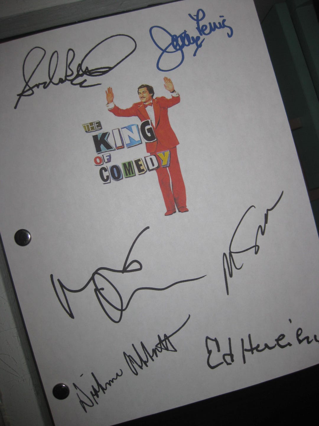 The King of Comedy Signed Movie Film Script Screenplay X6 Autograph ...