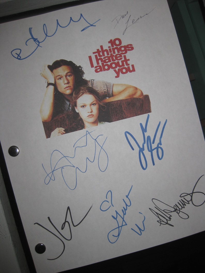 10 Things I Hate About You Signed Movie Film Script Screenplay X7 ...