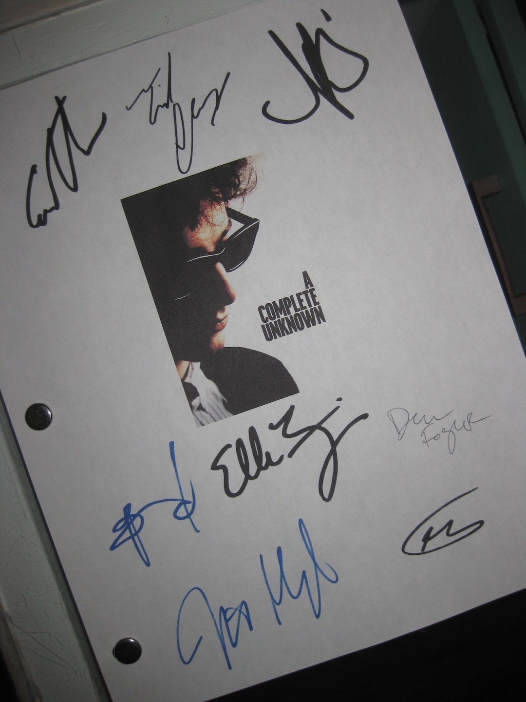A Complete Unknown Signed Film Movie Script Screenplay X8 Autographs ...
