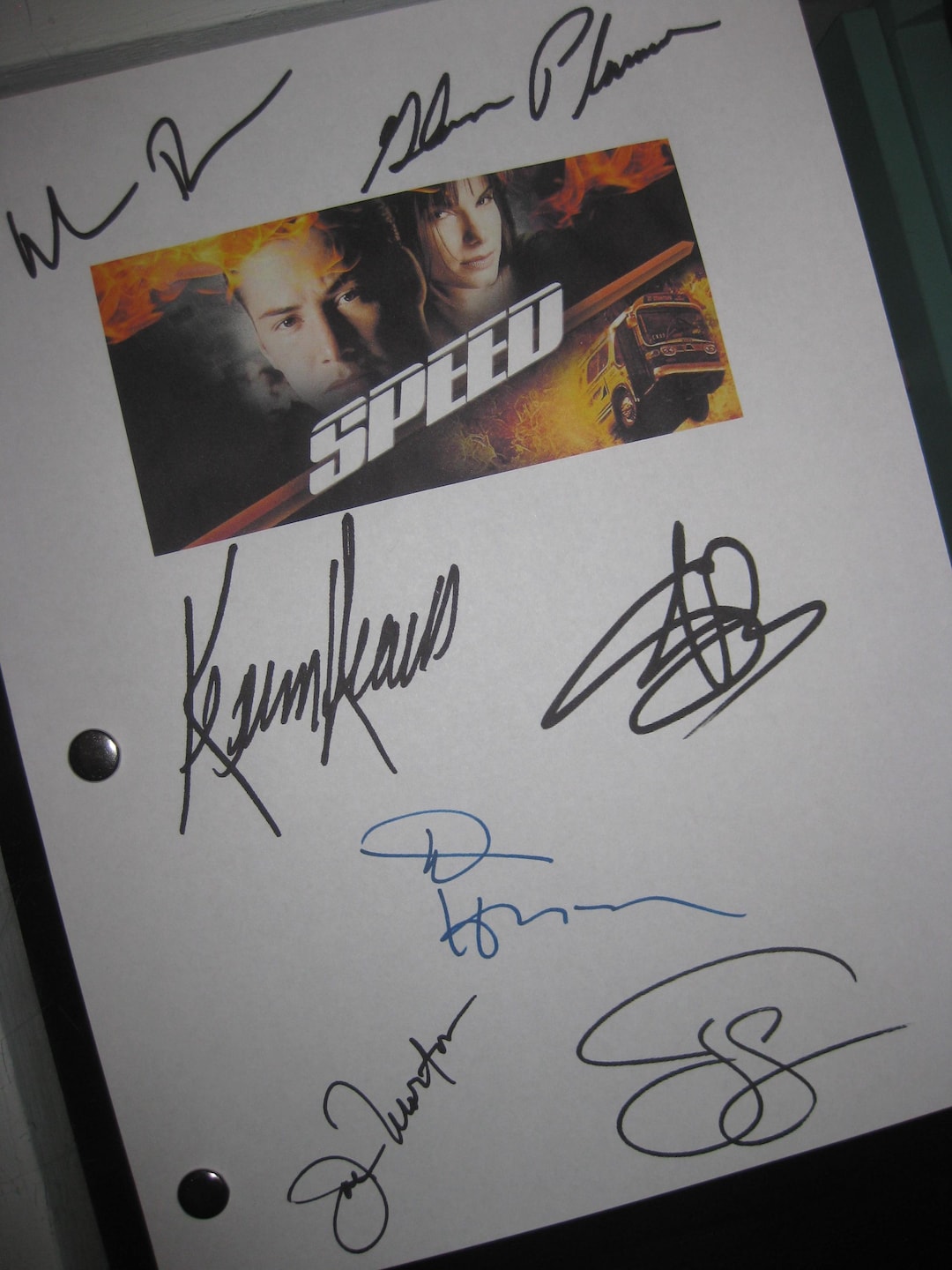 Speed Signed Movie Film Script Screenplay X7 Autograph Keanu Reeves ...