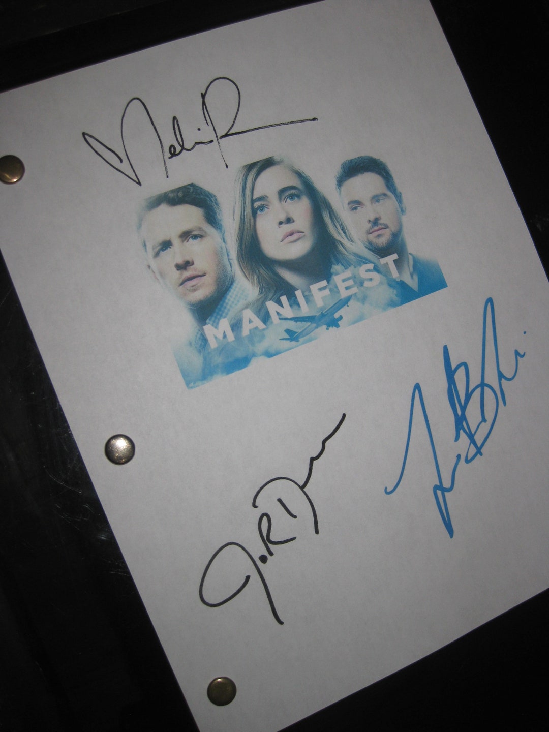 Manifest Signed TV Script Screenplay X3 Autographs Melissa Roxburgh ...